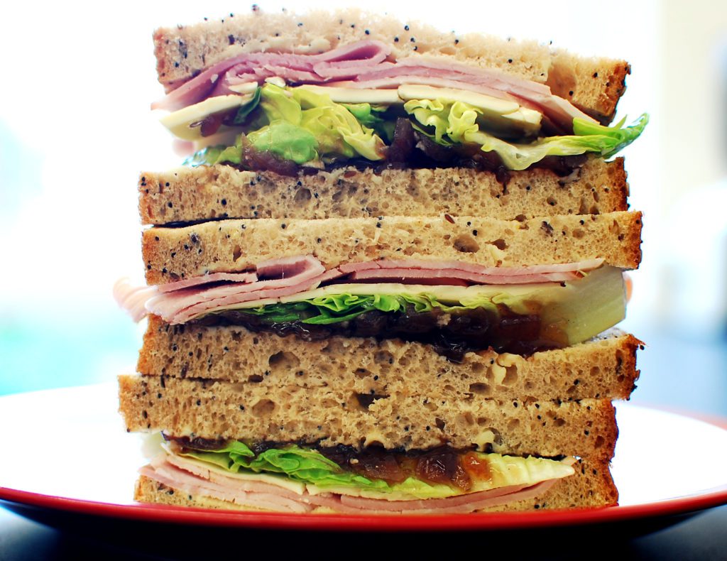 Cheese and Ham sandwich stack_2 - Shaws 1889