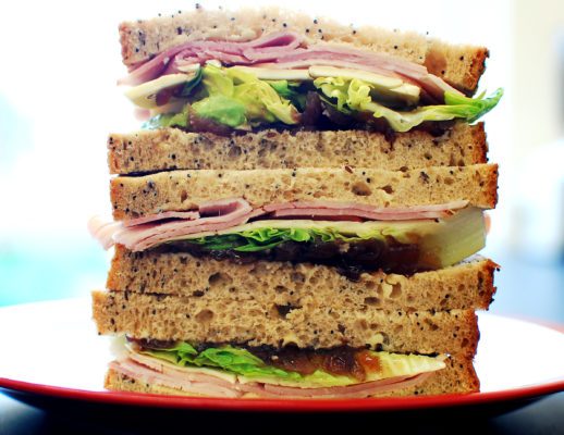 Cheese and Ham sandwich stack_2 - Shaws 1889